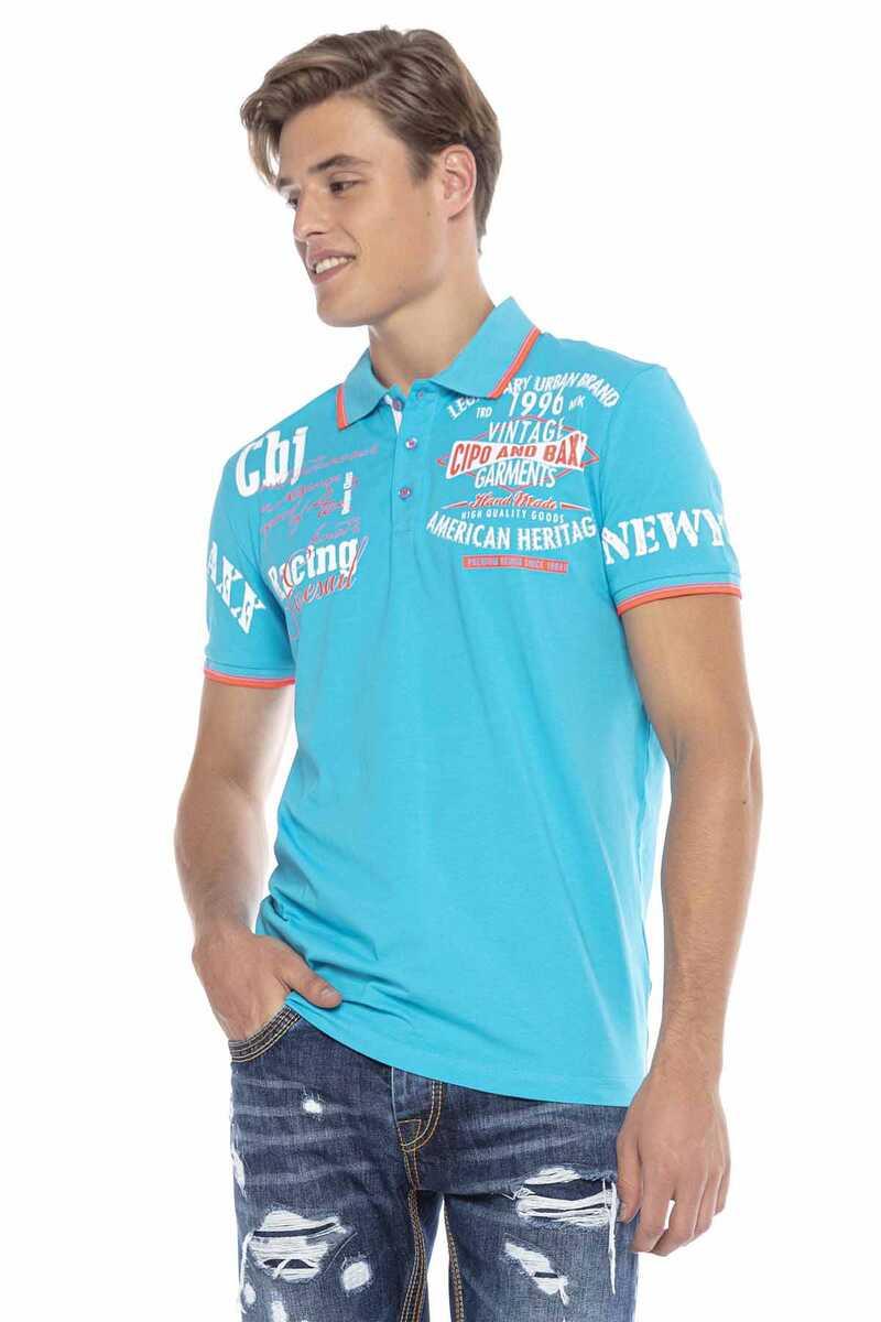 CT603 Herren Poloshirt mit trendigem Print – CIPO & BAXX